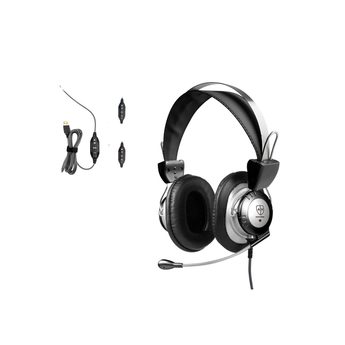 Quality Robust USB headphone with boom Mic – Crusader AV