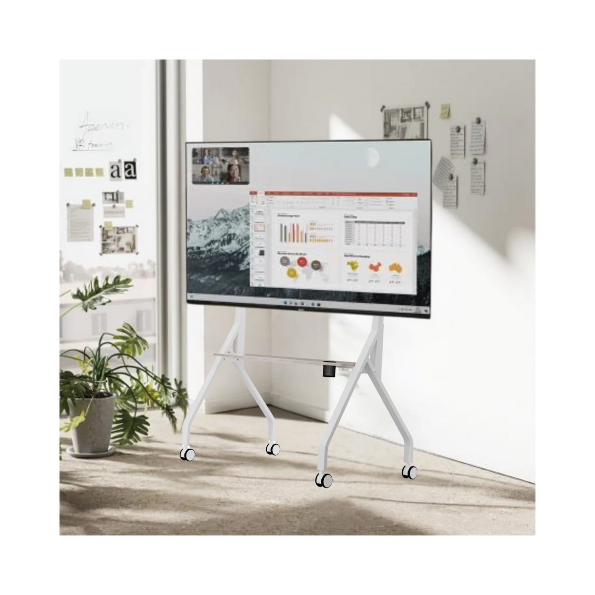 Mobile 42"- 86" Screen / Display Trolley 120Kg max screen weight ...
