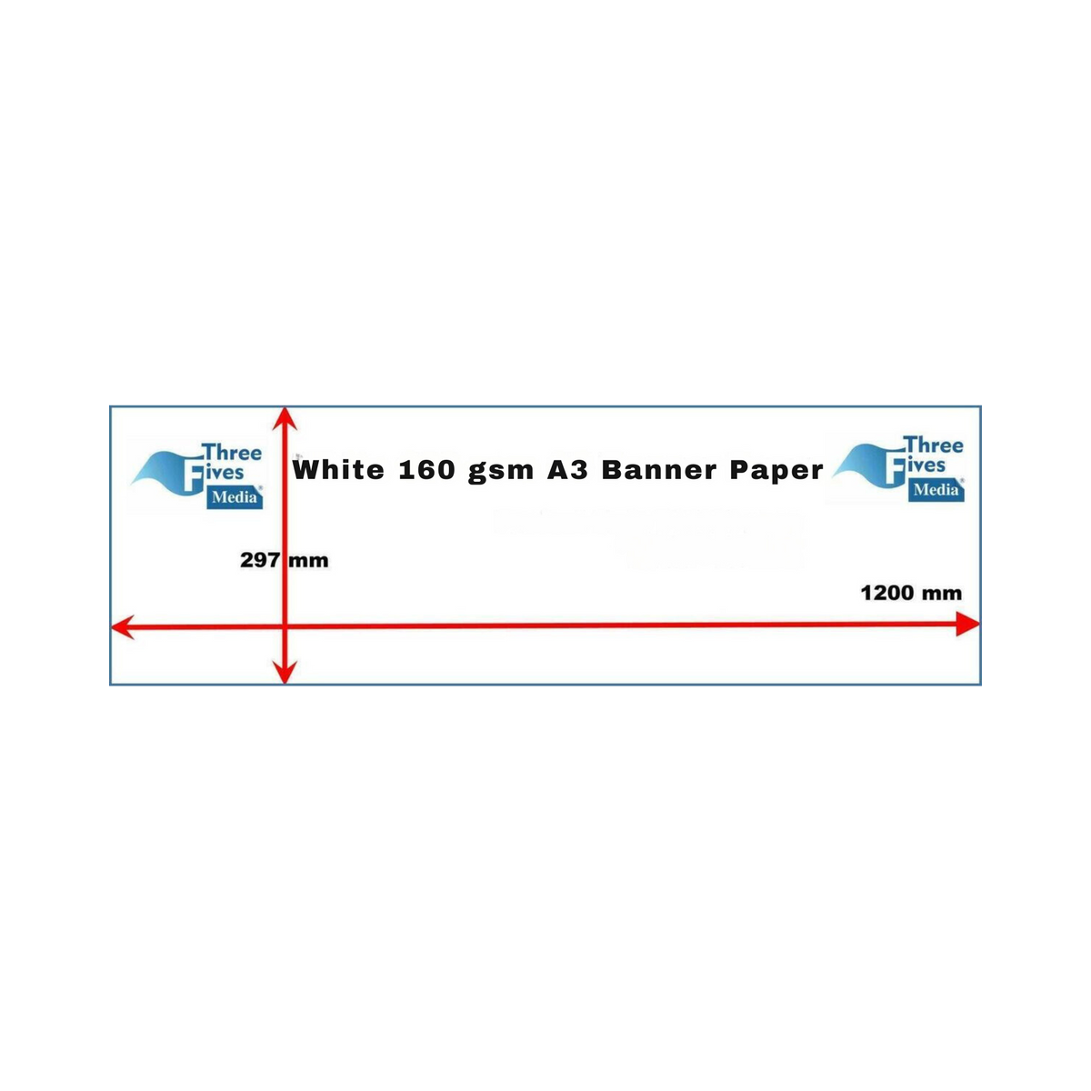 160gsm White Banner Paper - 297 x 1200mm – Crusader AV