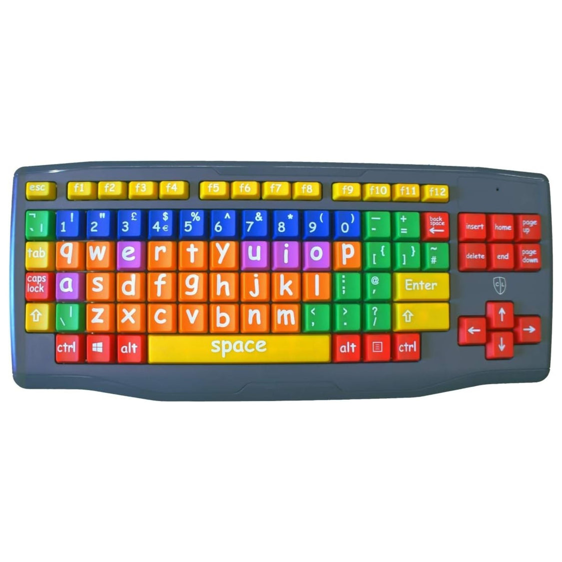 Easy2Use Large Key Large Print Lower Case Coloured Kids Keyboard ...