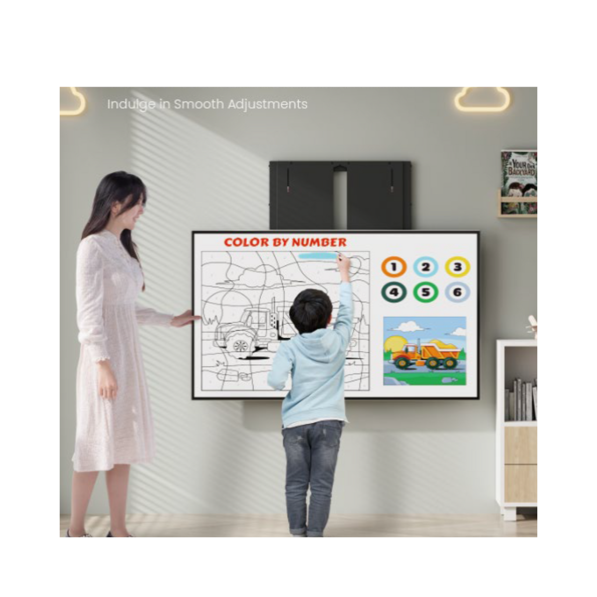 Height-Adjustable Wall Mount for Displays 70" to 90" displays & 90Kg ...
